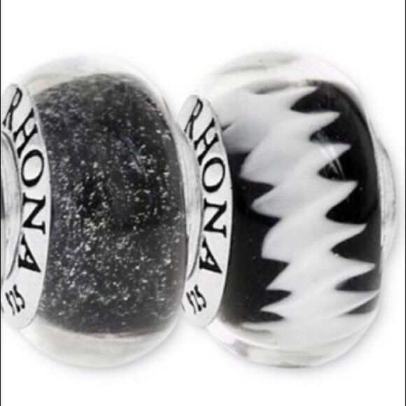 Rhona Sutton | Jewelry | Rhona Sutton 2 Pc Set Painted Glass Bead ...